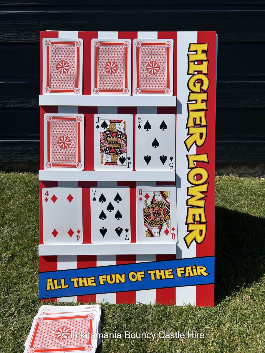 Higher or Lower Cards Carnival Game - Bouncy Castle Hire in Derby ...