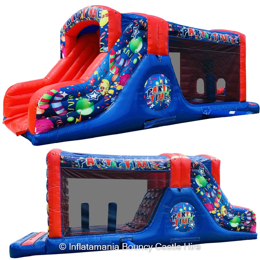 32x10ft Party-Time Fun Run With Slide - Bouncy Castle Hire in Derby ...
